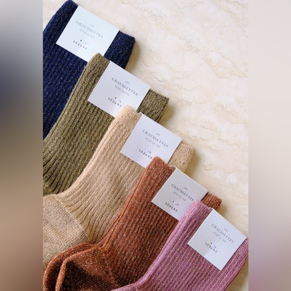 Sezane | Accessories | Szane Lurex Socks Good Tu | Poshmark